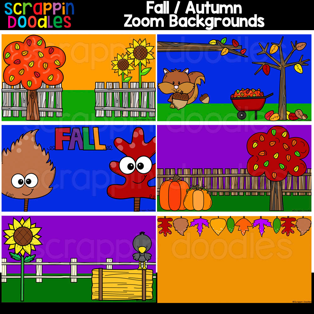 Autumn Zoom Backgrounds – Scrappin Doodles