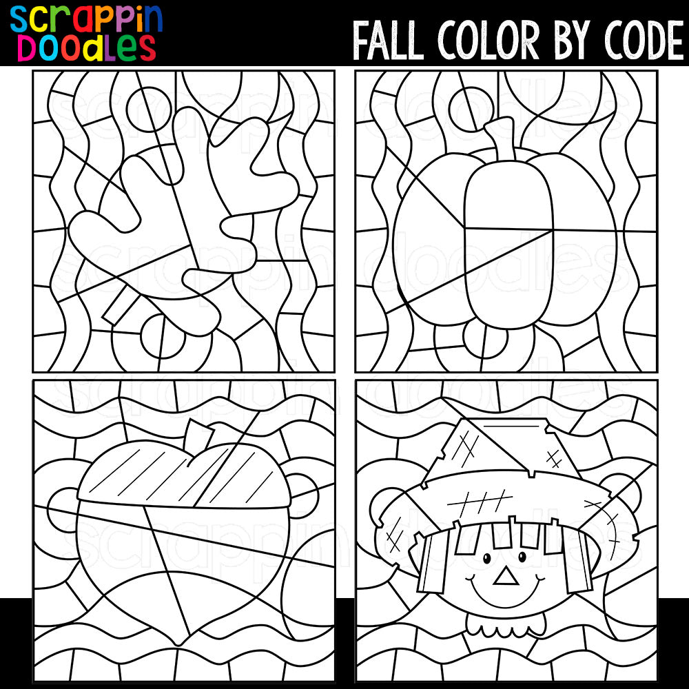 Fall Color By Code Templates – Scrappin Doodles