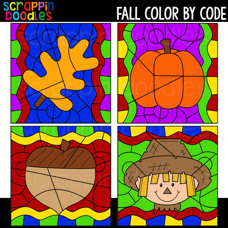 Fall Color By Code Templates – Scrappin Doodles