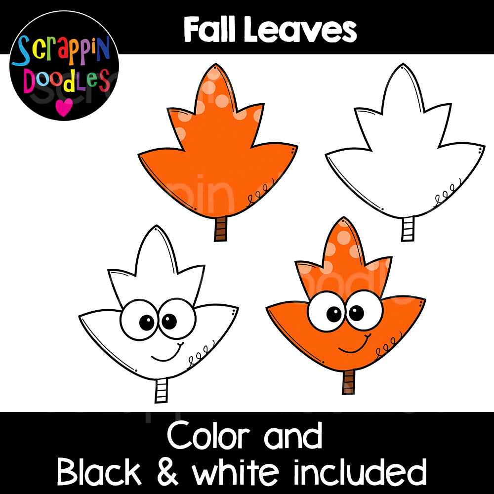 Fall Leaf Clipart Black And White