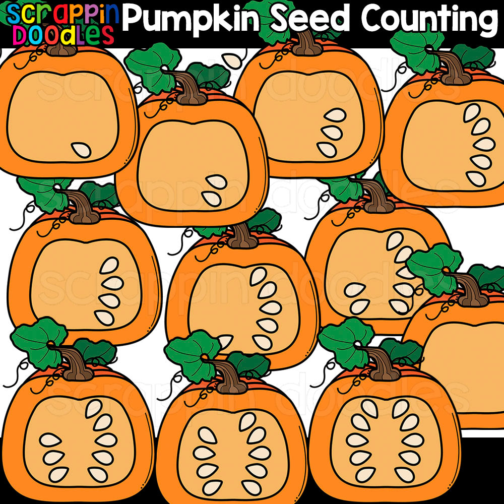 Counting Pumpkin Seeds ClipArt - Cute Pumpkin Clip Art - Math Pumpkins ...
