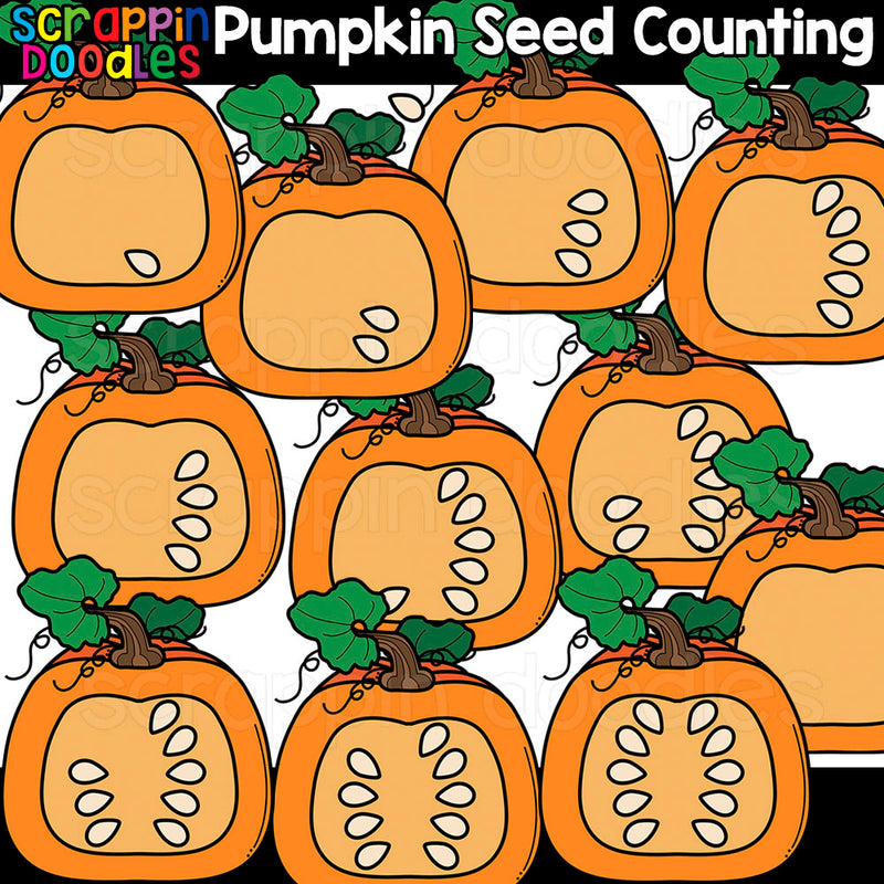 Counting Pumpkin Seeds ClipArt - Cute Pumpkin Clip Art - Math Pumpkins ...