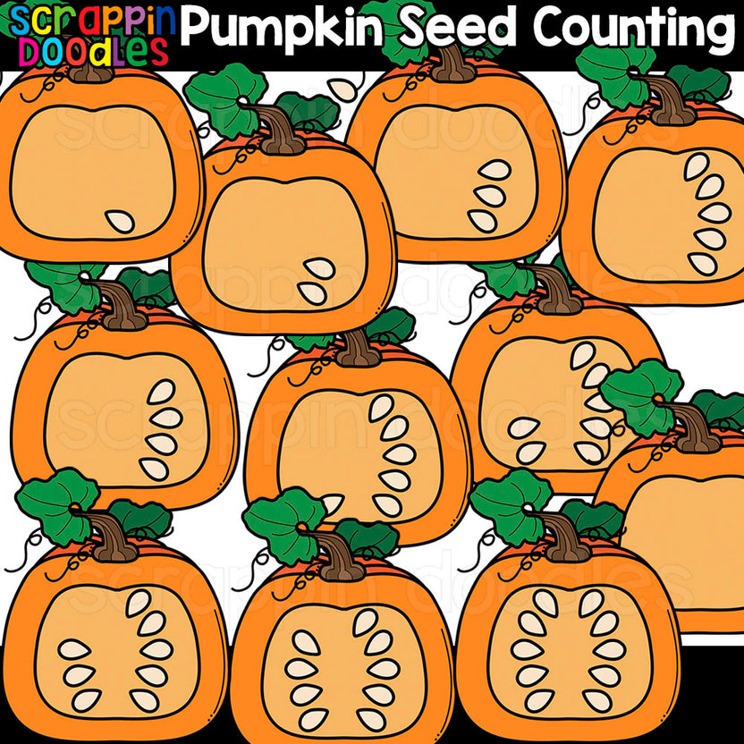 Counting Pumpkin Seeds ClipArt - Cute Pumpkin Clip Art - Math Pumpkins ...