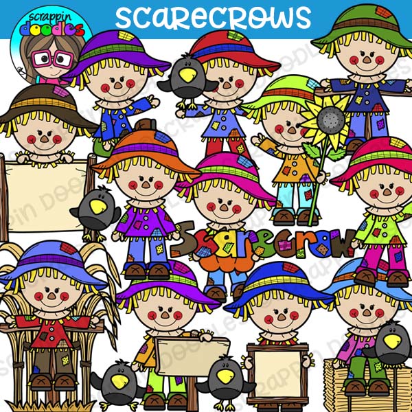 Scarecrow Clipart – Scrappin Doodles