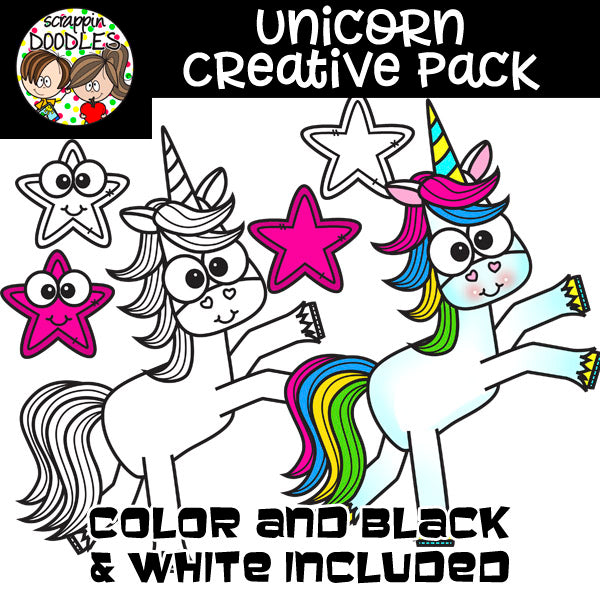 Unicorn Creative Pack {63 graphic bundle} – Scrappin Doodles