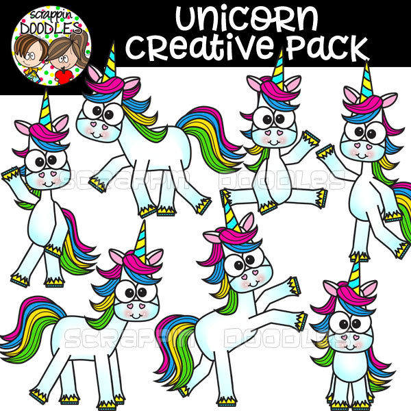 Unicorn Creative Pack {63 graphic bundle} – Scrappin Doodles