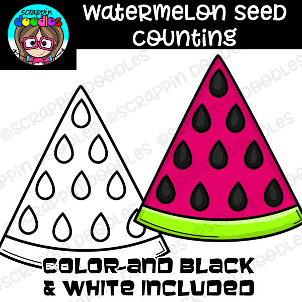 Watermelon Seed Counting Clip Art – Scrappin Doodles