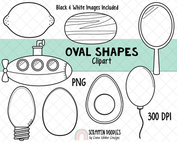 Shapes Clip Art - Real Life Oval Shapes ClipArt - Geometric Shapes - 3 ...