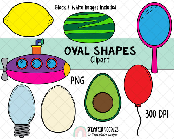 2D Shapes Clipart Bundle - Shapes Clip Art - Real Life Shapes ClipArt ...