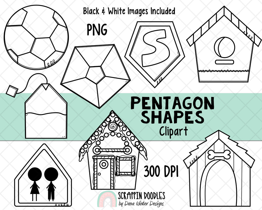 Shapes Clip Art - Real Life Pentagon Shapes ClipArt - Geometric Shapes ...