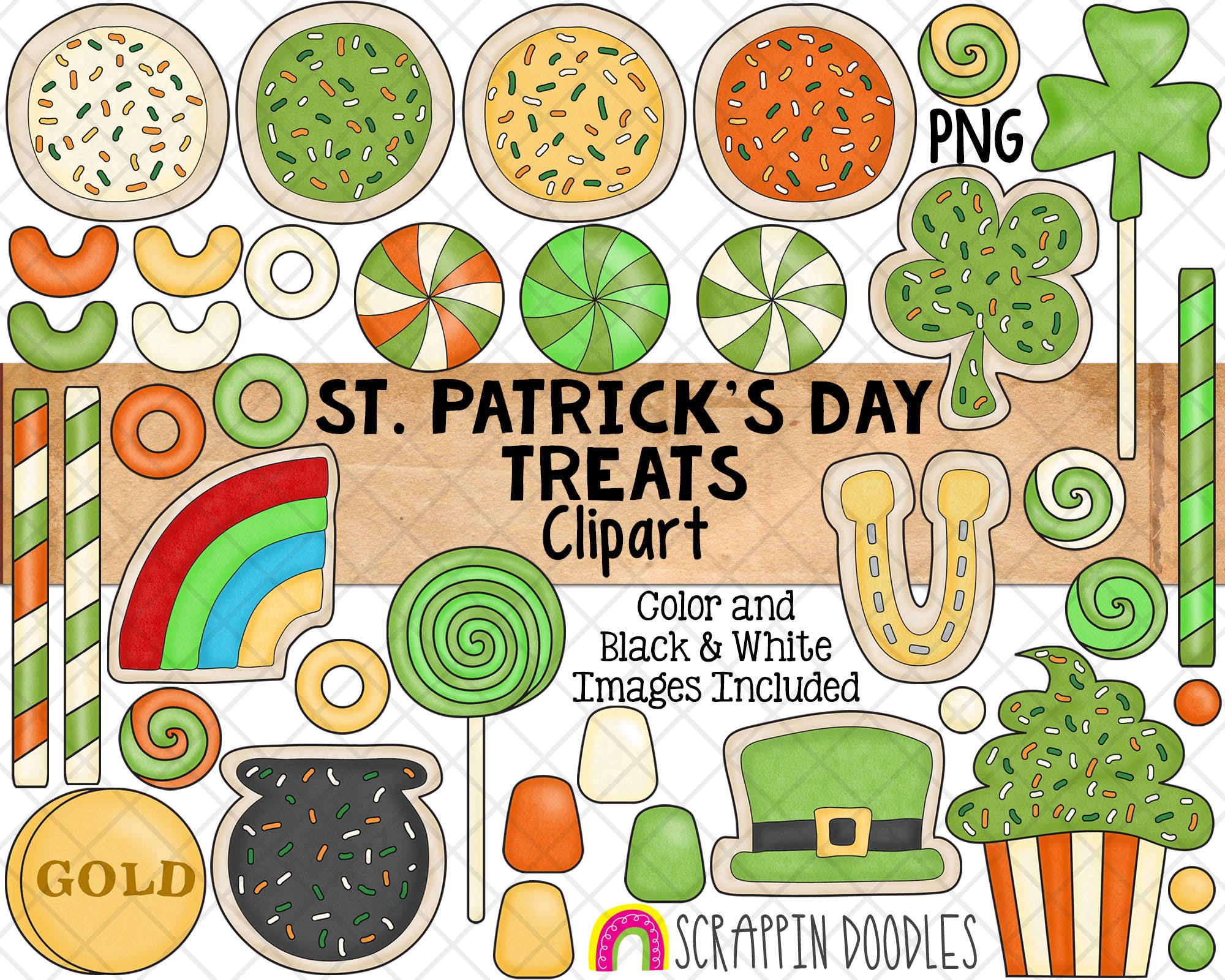 St. Patrick's Day Sweets ClipArt - St Patricks Day Cookies - Irish Lep ...