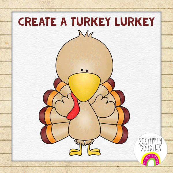 Create a Turkey ClipArt - Turkey Clipart - Pin the Feather on the Turk ...