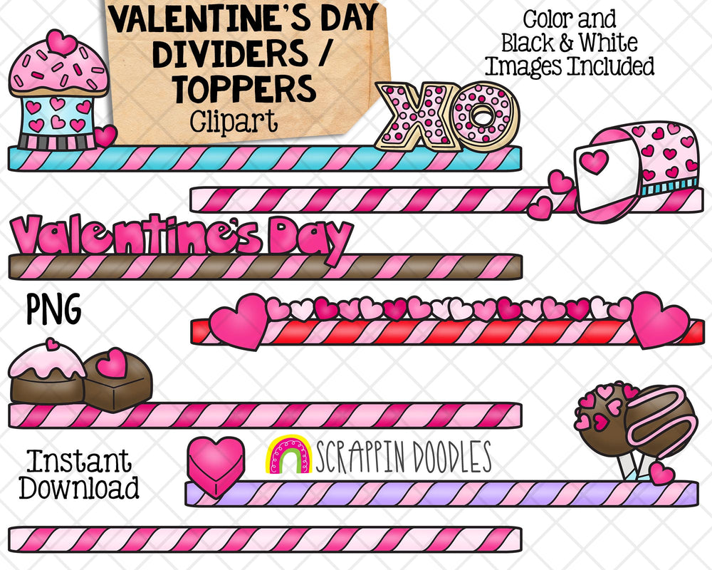 Valentine's Day Candy ClipArt Bundle - Commercial Use PNG – Scrappin ...