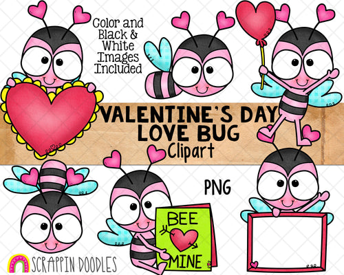 Valentine's Day ClipArt - Valentine Love Bugs - Insect - Lovebug Clip ...